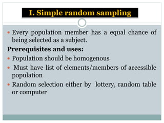 Sampling and types of techniques | PDF