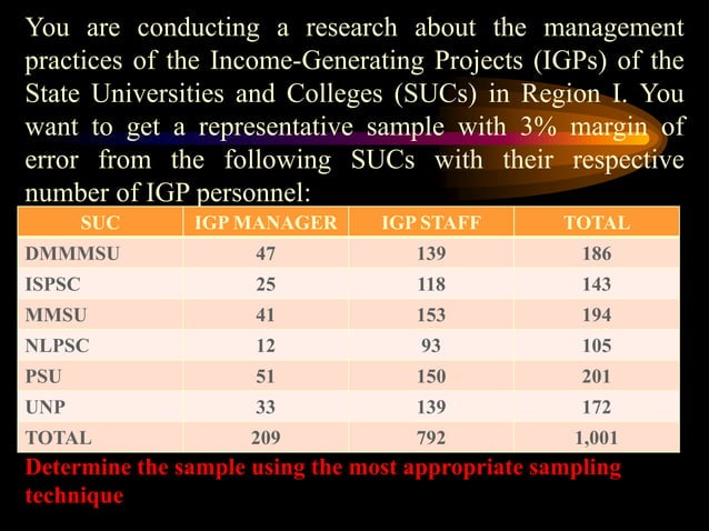 Sampling exercise | PPT