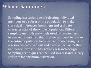 Sampling Methods & Sampling Error PPT - For Seminar | PPTX