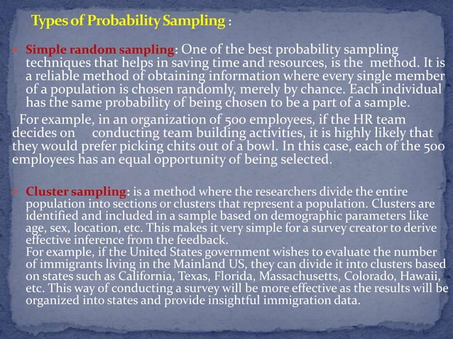Sampling Methods & Sampling Error PPT - For Seminar | PPTX