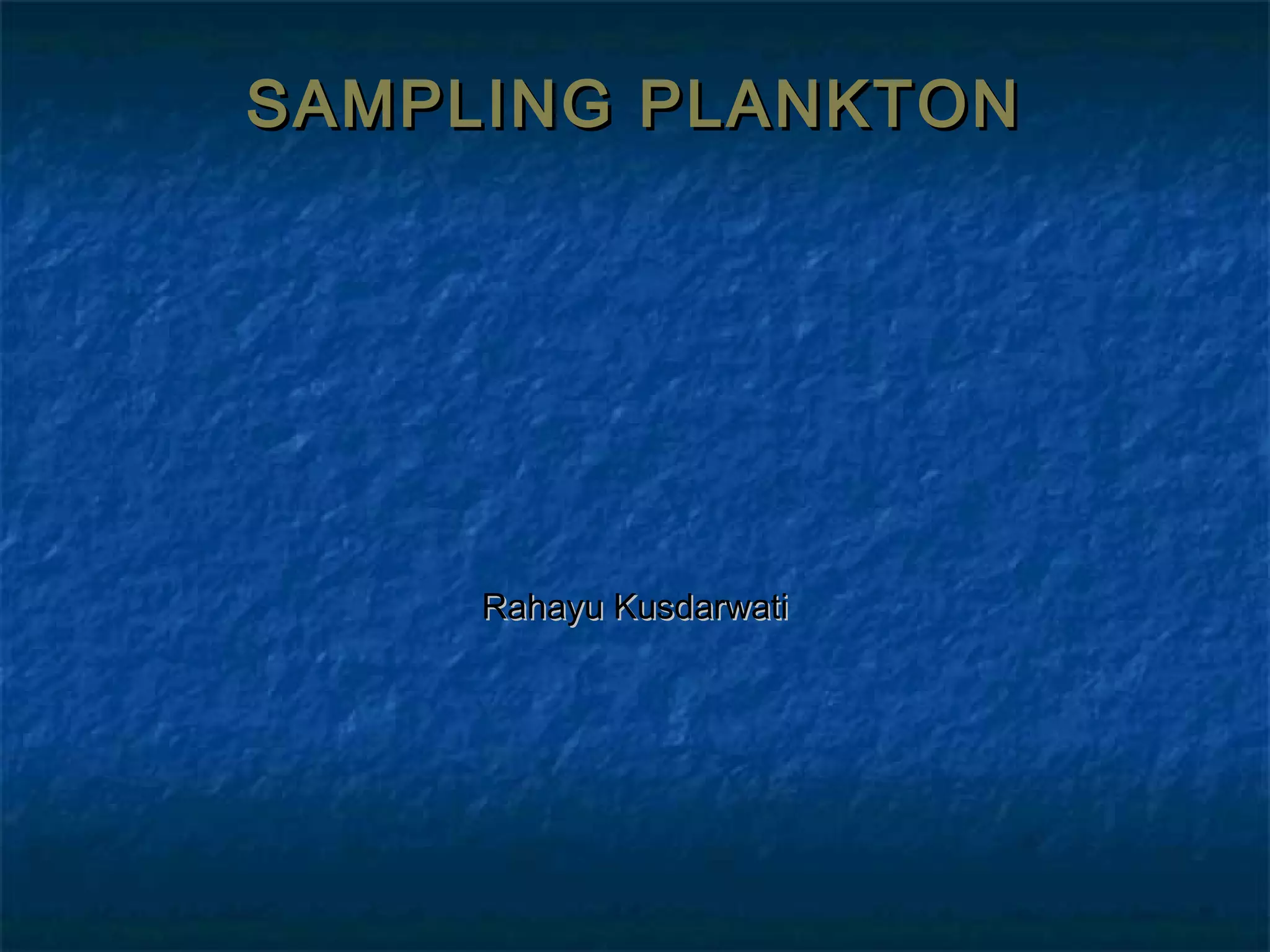 Sampling plankton | PPT