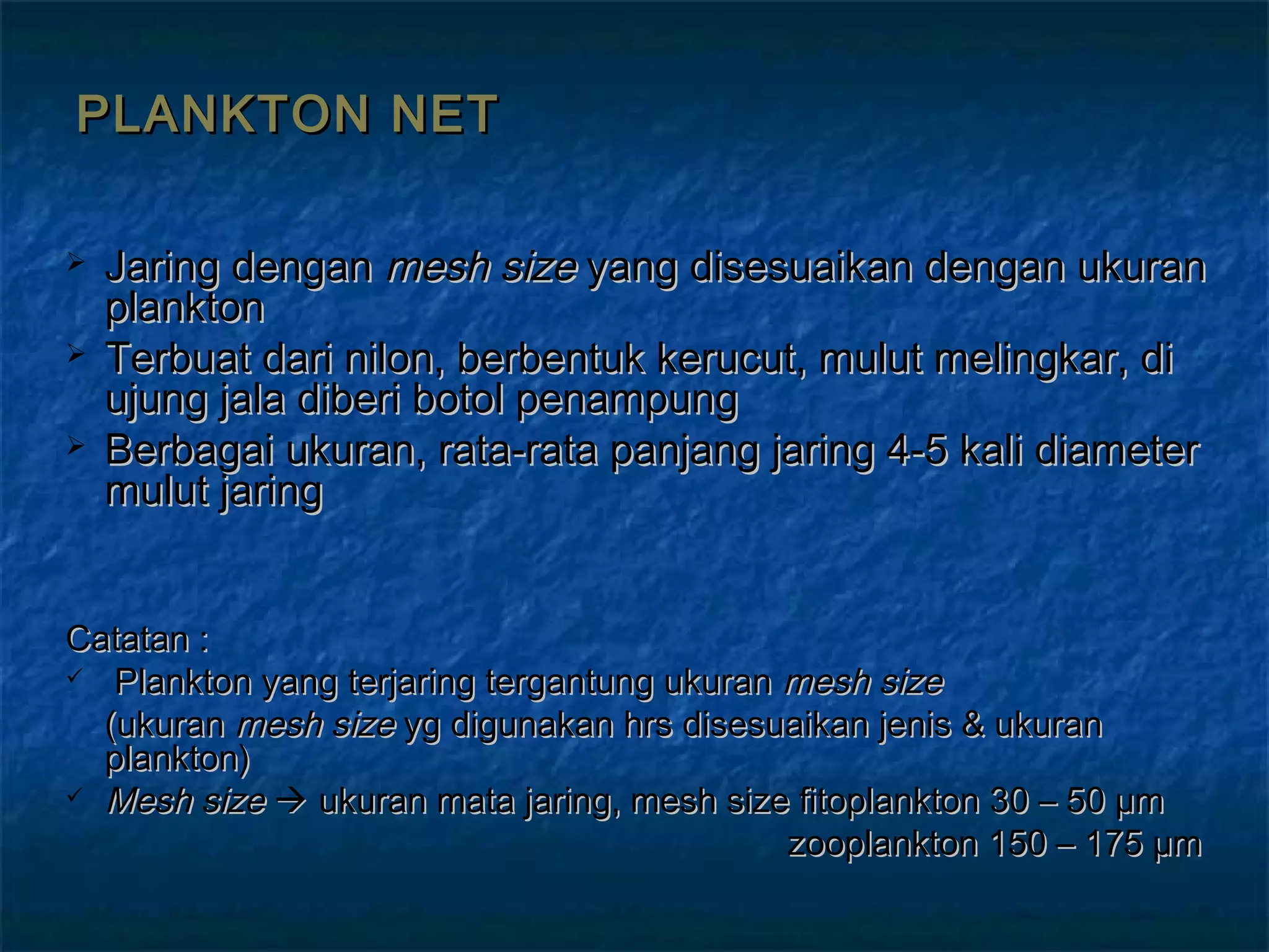 Sampling plankton | PPT