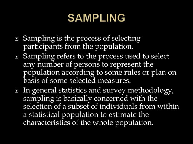 Sampling | PPTX | Science