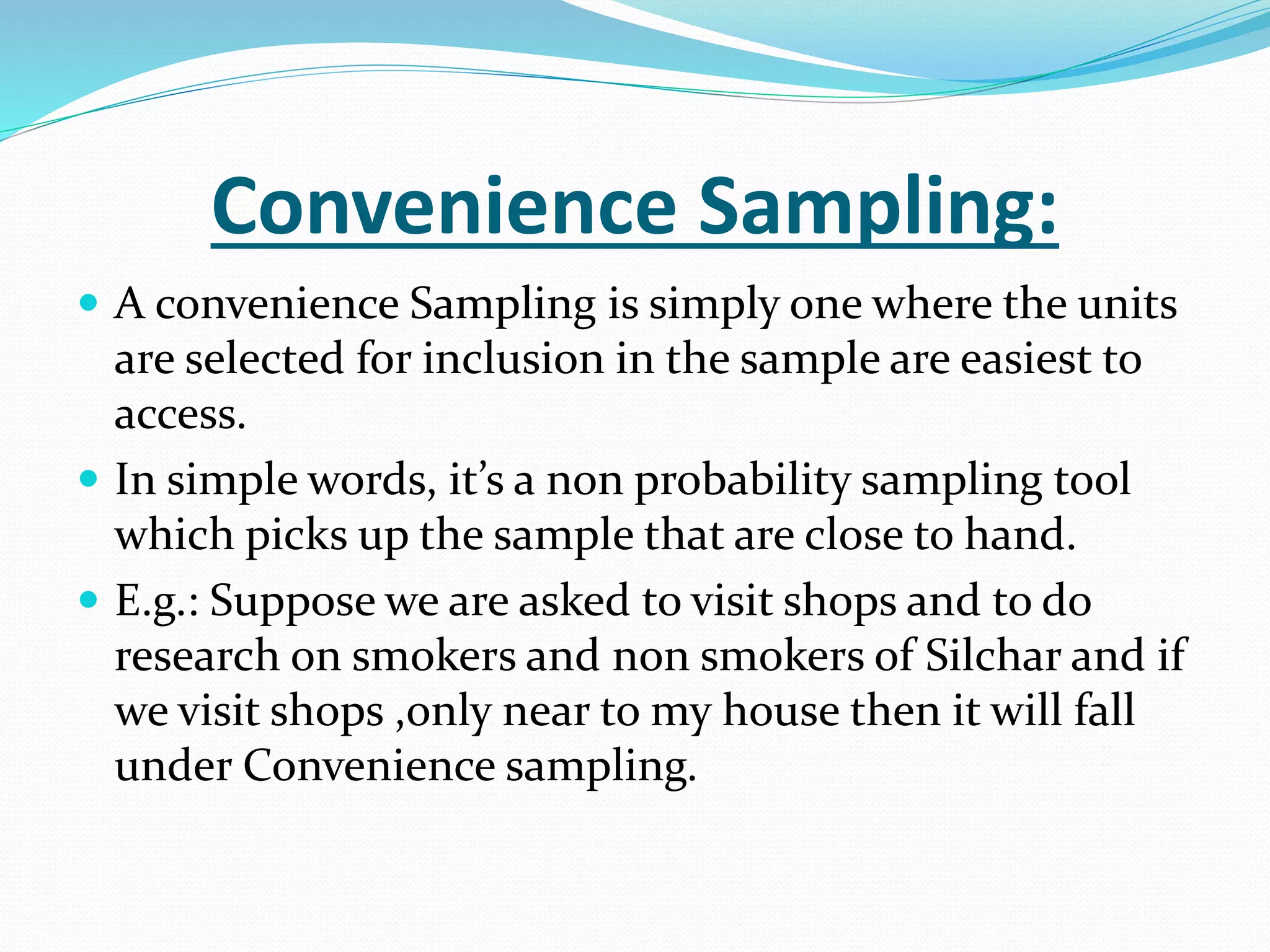Sampling (Types and Meaning) | PPTX | Science