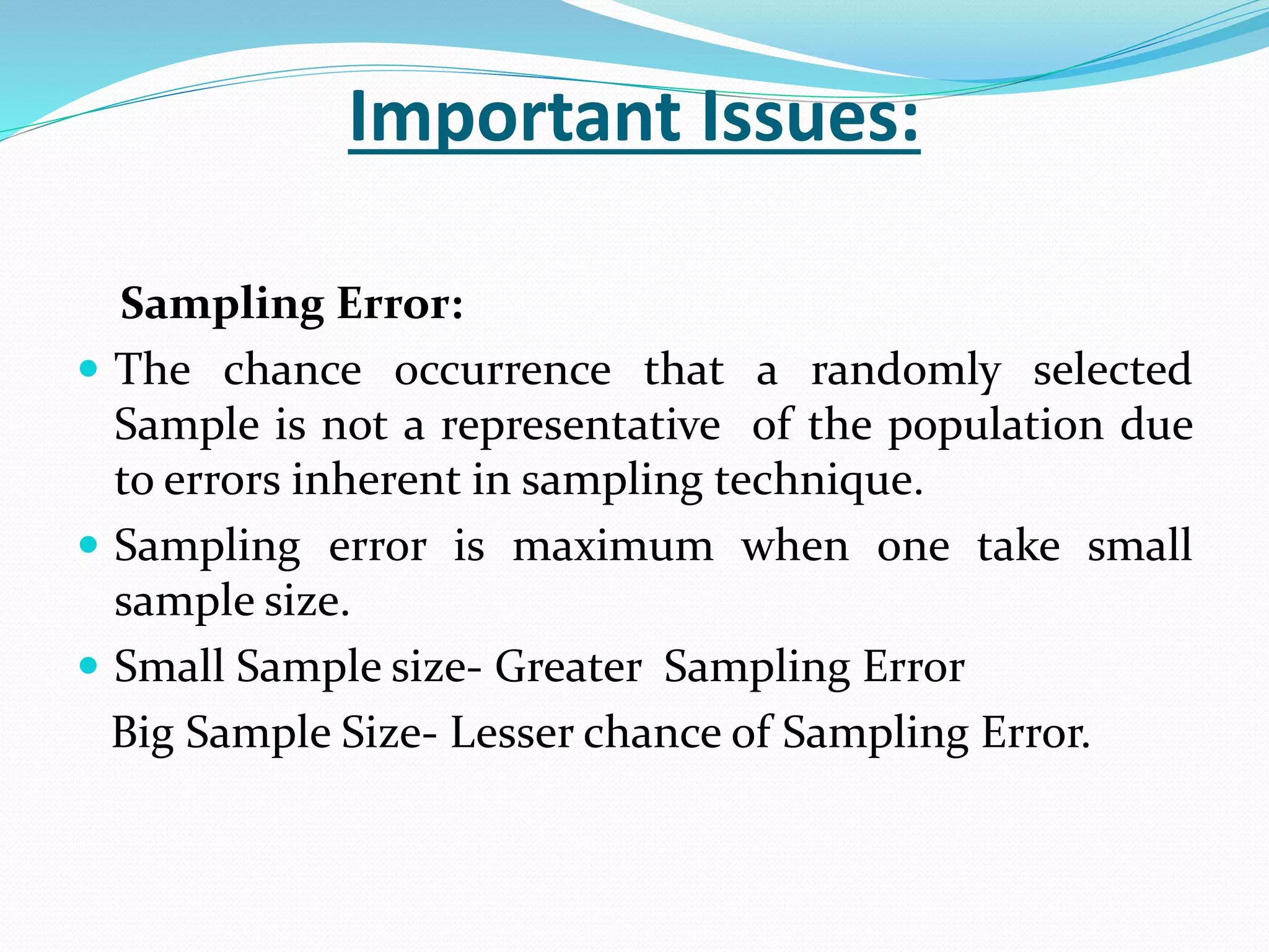 Sampling (Types and Meaning) | PPTX | Science