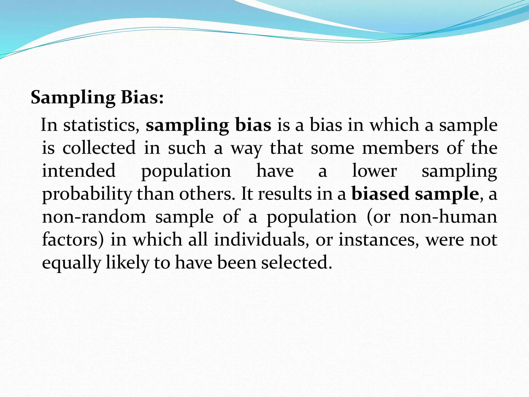 Sampling (Types and Meaning) | PPTX | Science