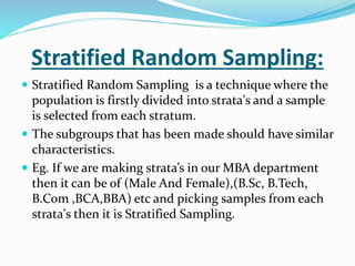 Sampling (Types and Meaning) | PPTX | Science