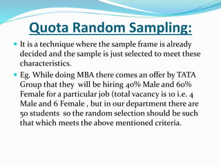 Sampling (Types and Meaning) | PPTX | Science