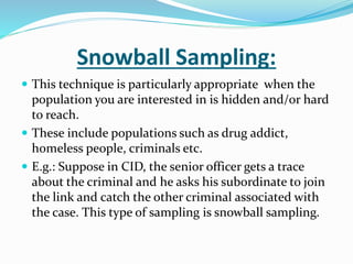 Sampling (Types and Meaning) | PPTX | Science