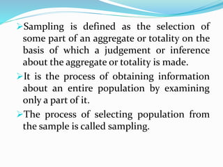 Sampling (Types and Meaning) | PPTX | Science