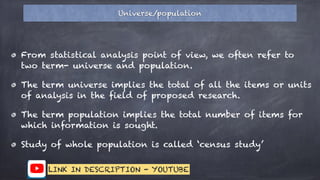 YouTube- full lecture- sampling Technique- Notes | PDF