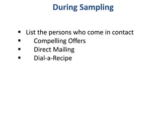 Sampling activity calendar | PPT