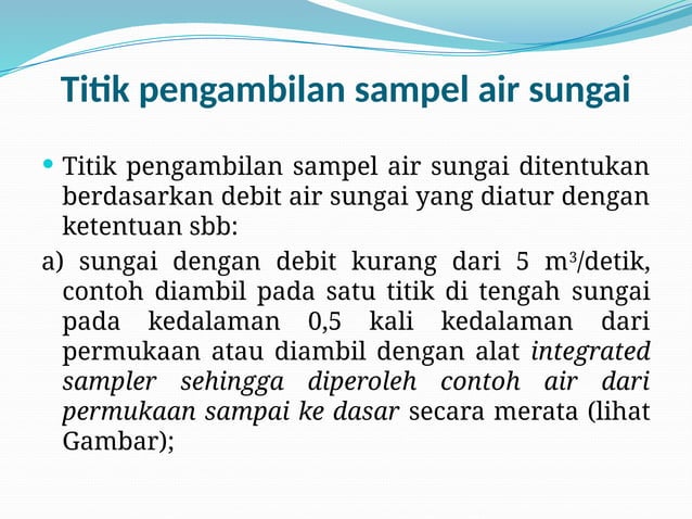 Metode Sampling Air Permukaan beserta Alat dan Penggunaannya | PPTX