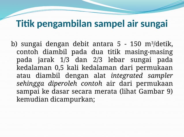 Metode Sampling Air Permukaan beserta Alat dan Penggunaannya | PPTX