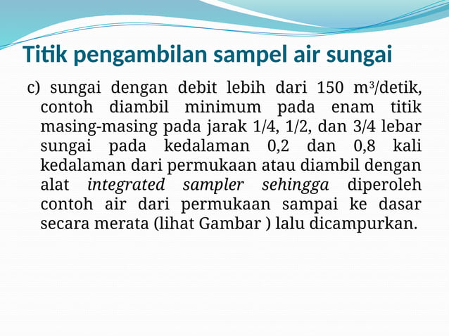 Metode Sampling Air Permukaan beserta Alat dan Penggunaannya | PPTX