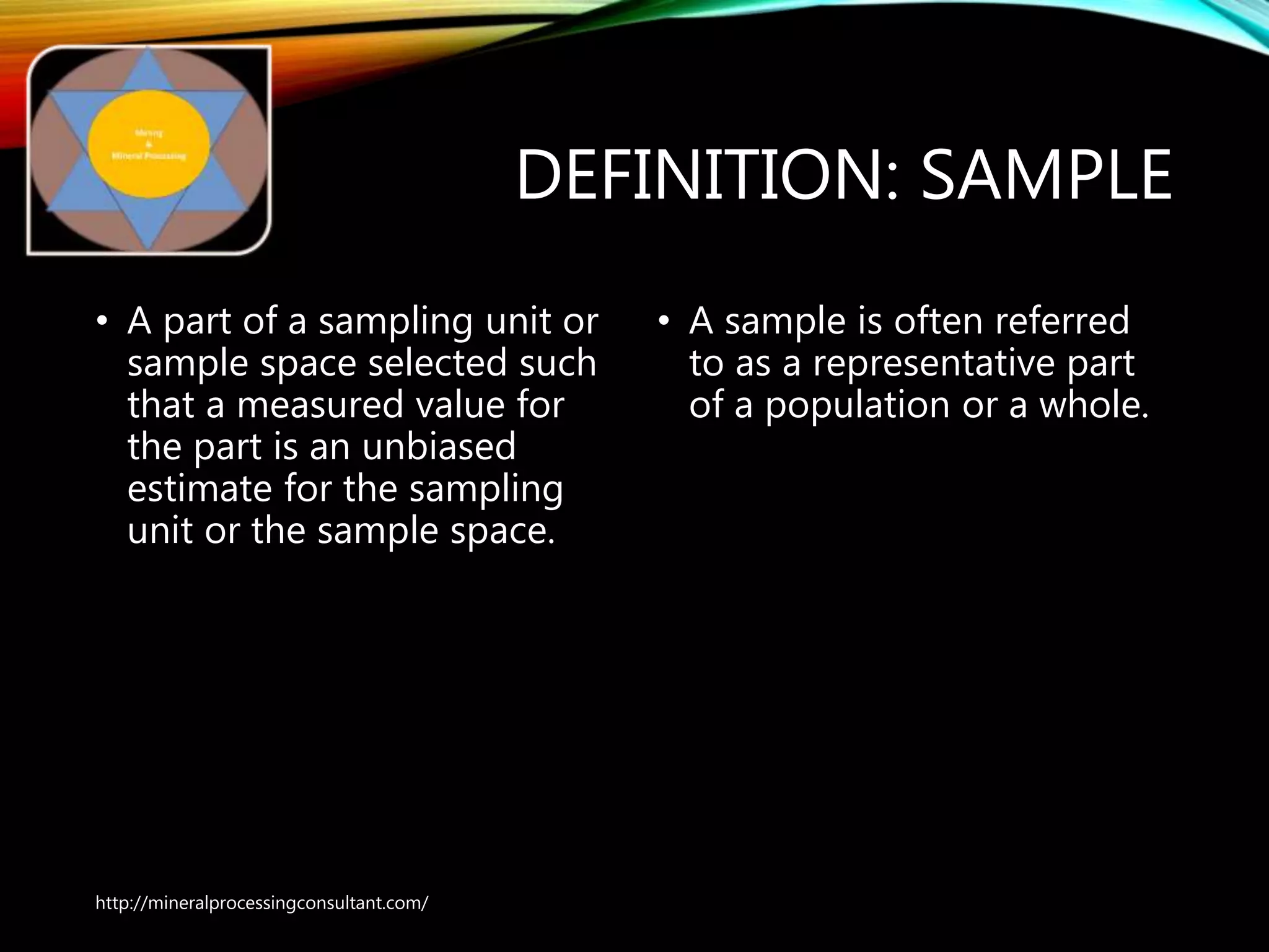 Sampling and analysis for feasibility studies and mineral processing | PPTX
