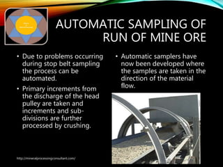 Sampling and analysis for feasibility studies and mineral processing | PPTX