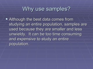 Sampling and instrumentation | PPT
