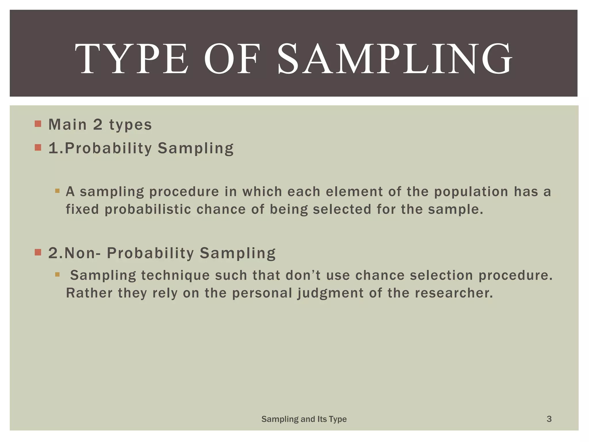 Sampling and its type | PPTX