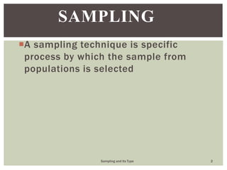 Sampling and its type | PPTX