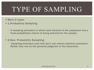 Sampling and its type | PPTX