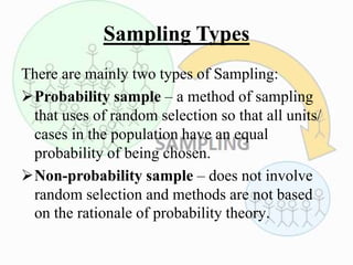 Sampling and its types | PPTX