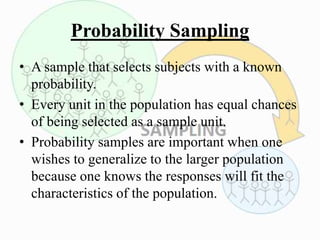 Sampling and its types | PPTX