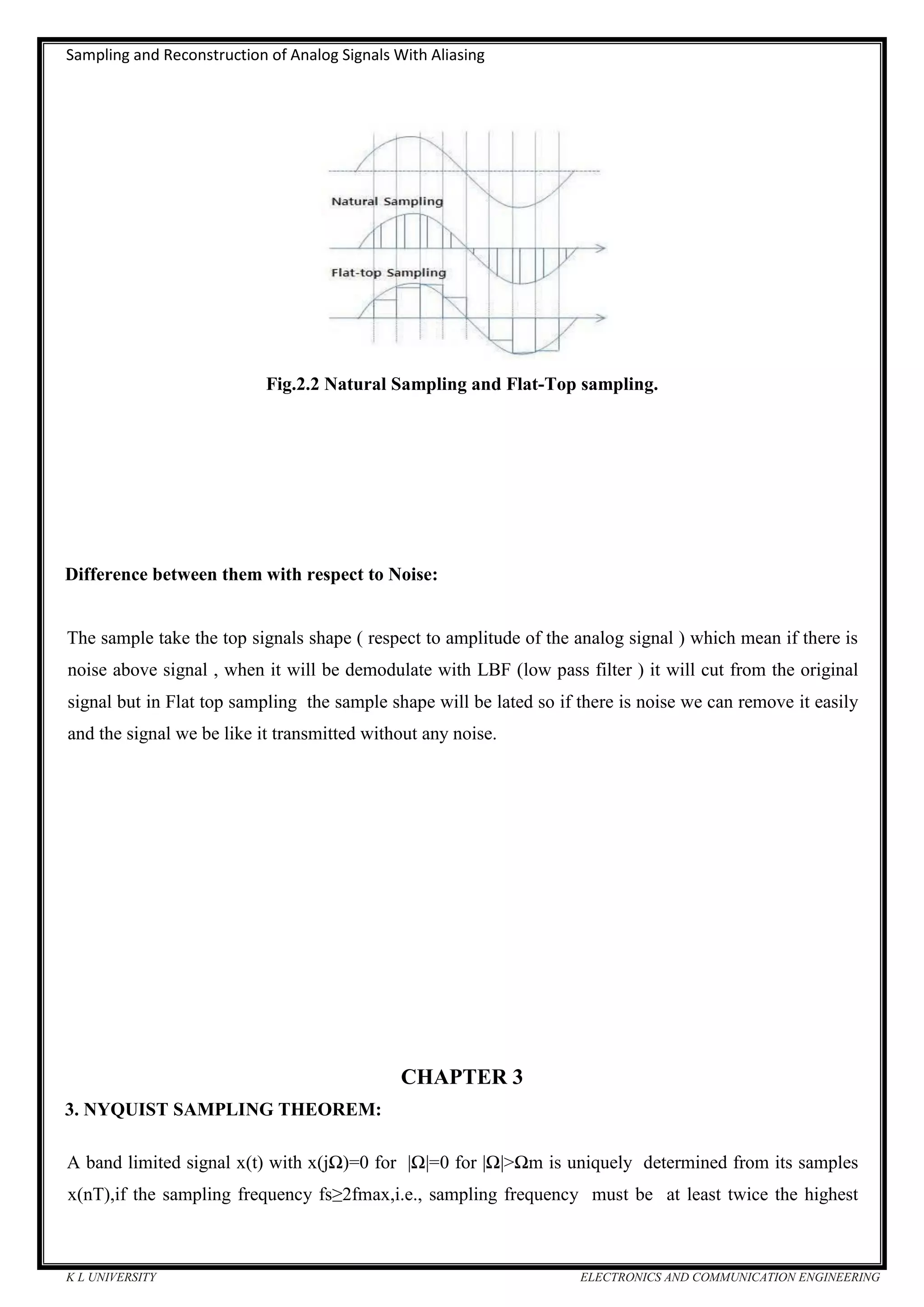Sampling And Reconstruction Of Signal Using Aliasing Pdf Digital Audio Computer Software