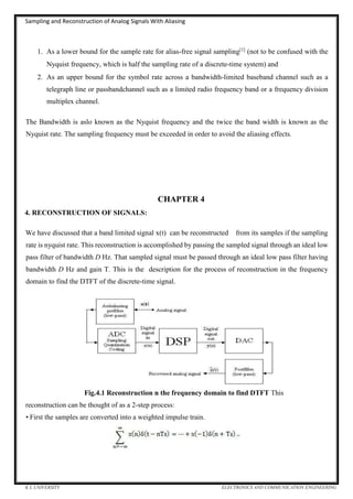 Sampling and Reconstruction of Signal using Aliasing | PDF