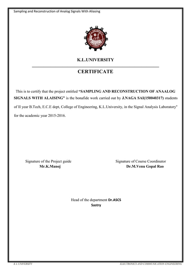 Sampling And Reconstruction Of Signal Using Aliasing Pdf Digital