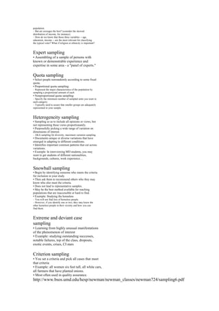 Sampling and sample preparation.slidesdoc | DOC | Chemistry | Science