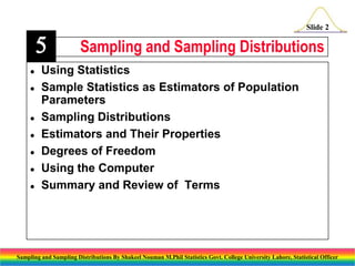 Sampling and sampling distributions | PPTX