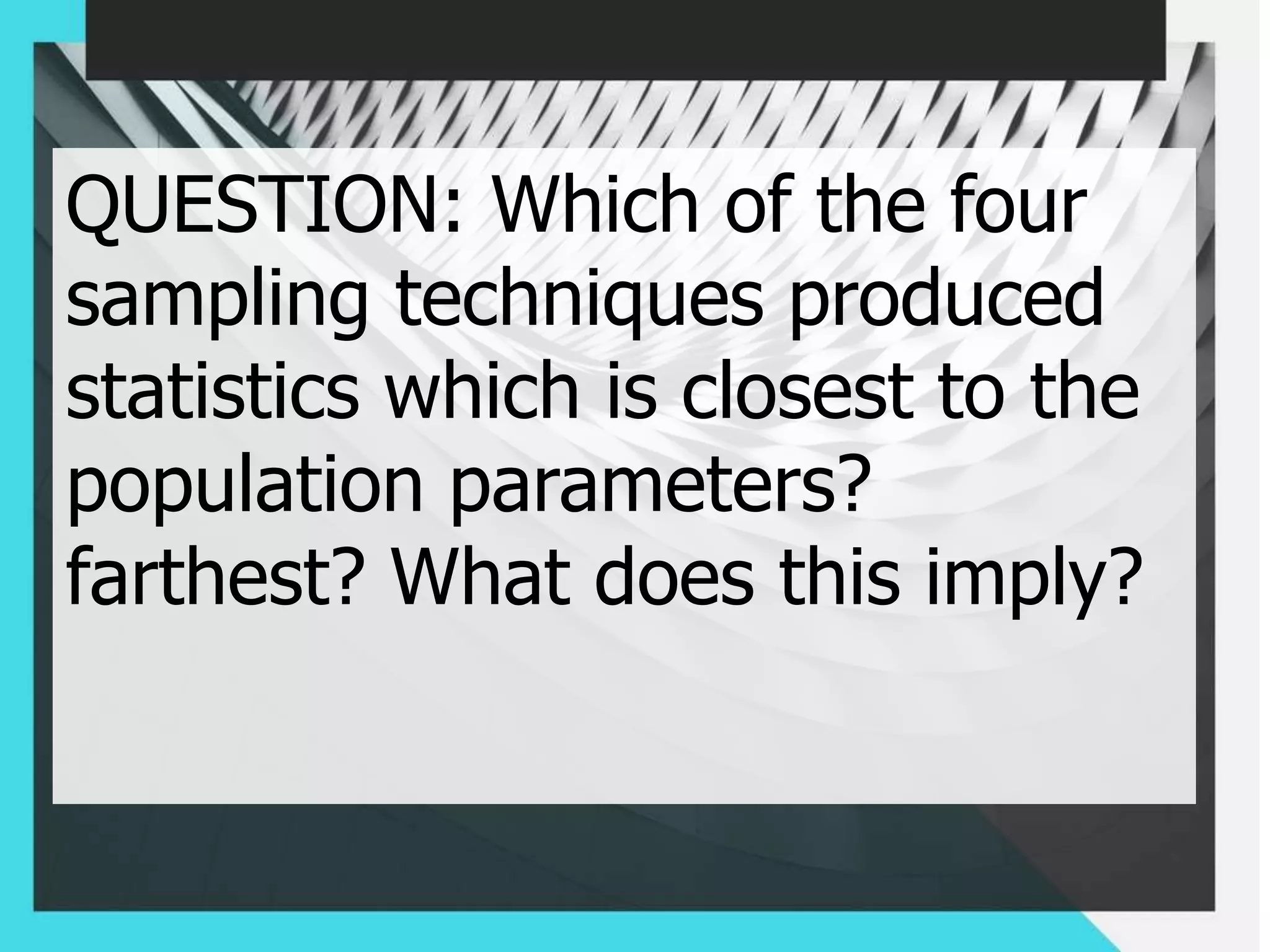 Sampling and sampling distributions | PPTX