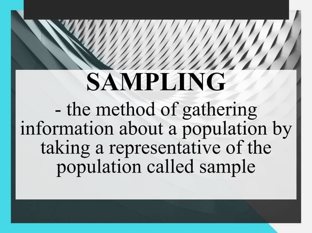 Sampling and sampling distributions | PPTX | Education