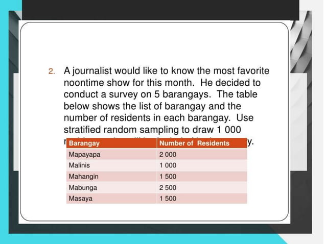 Sampling and sampling distributions | PPTX | Education