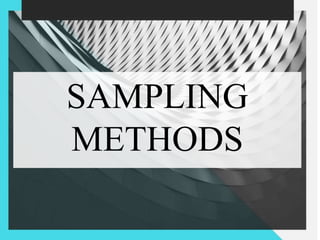 Sampling and sampling distributions | PPTX