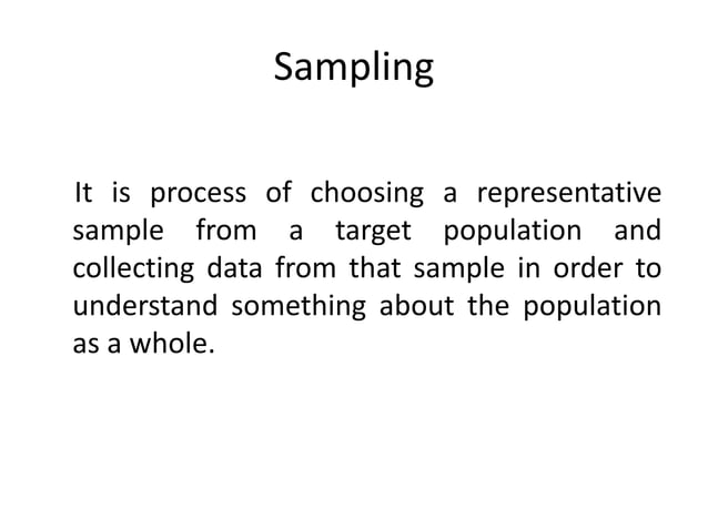 Sampling and sampling technique | PPTX