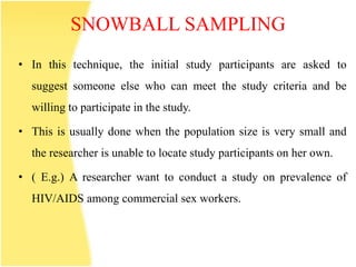 Sampling and sampling techniques PPT | PPTX