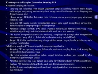 Sampling audit dalam pengujian substantif | PPTX