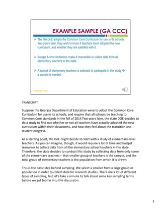 SAMPLING BASICS IN RESEARCH METHODLOGY $ | PDF