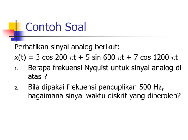 Sampling dan kuantisasi 1 | PDF