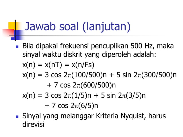 Sampling dan kuantisasi 1 | PDF