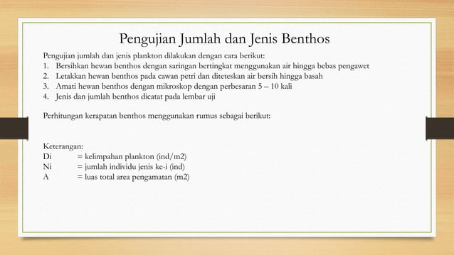 Sampling dan Pengujian Air Plankton Benthos.pptx