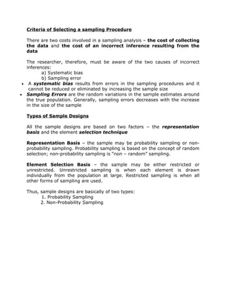 Sampling Design | PDF