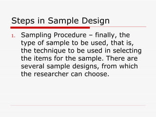 Sampling Design | PPT