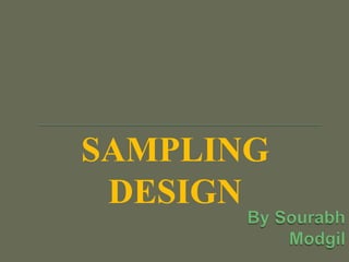 Sampling design | PPT