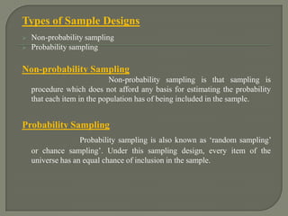 Sampling design | PPT