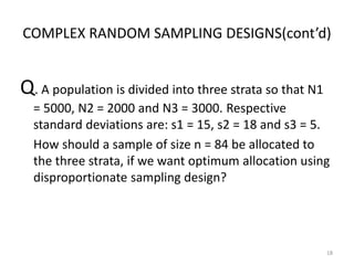 Sampling design, sampling errors, sample size determination | PPTX