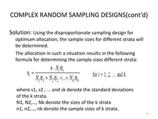 Sampling design, sampling errors, sample size determination | PPTX