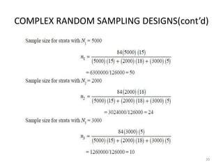 Sampling design, sampling errors, sample size determination | PPTX